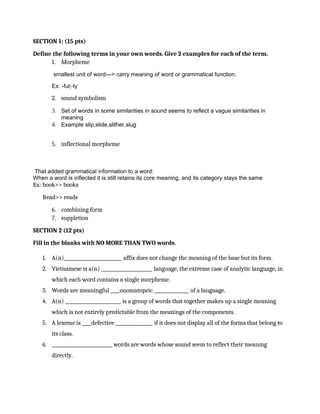 Morphology Exercises.111111111111111111111111111111111docx | DOCX