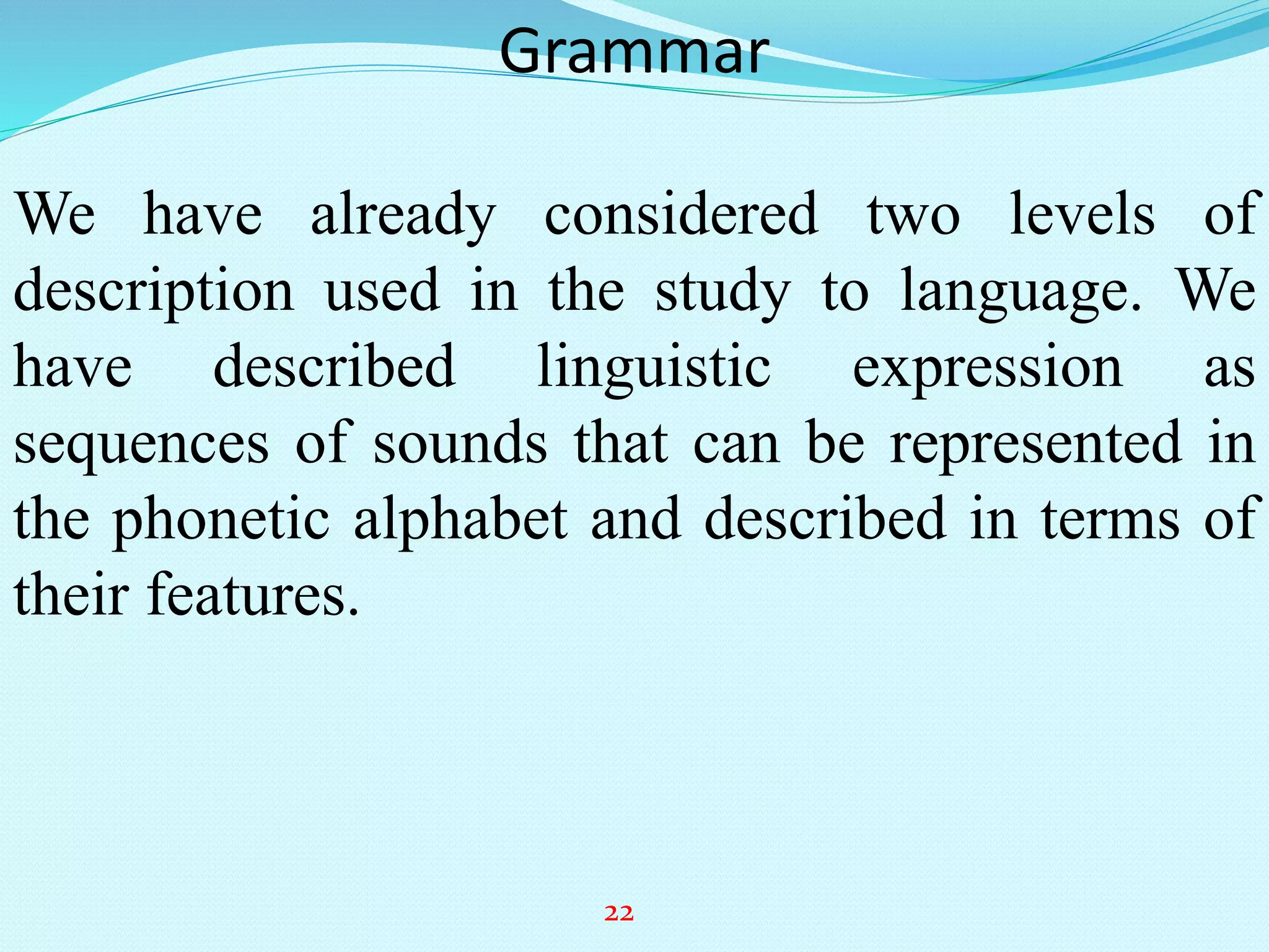 Morphology, grammar | PPT