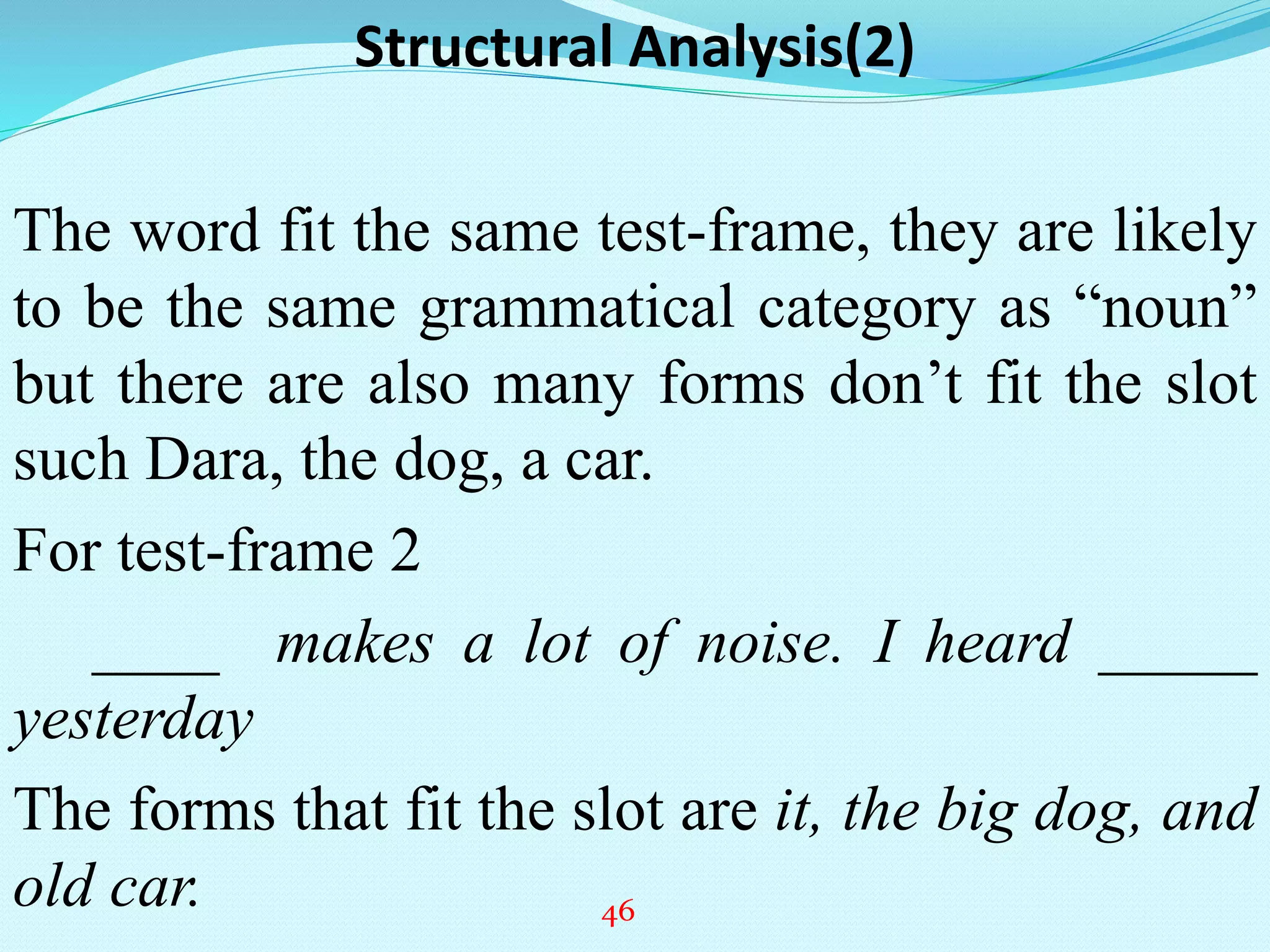 Morphology, grammar | PPT