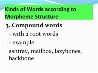Morpheme Compound