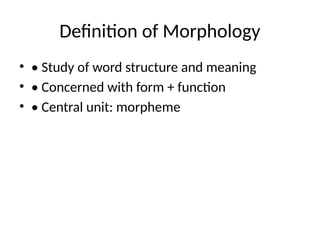 Morphology of English Lecture Presentation.pptx