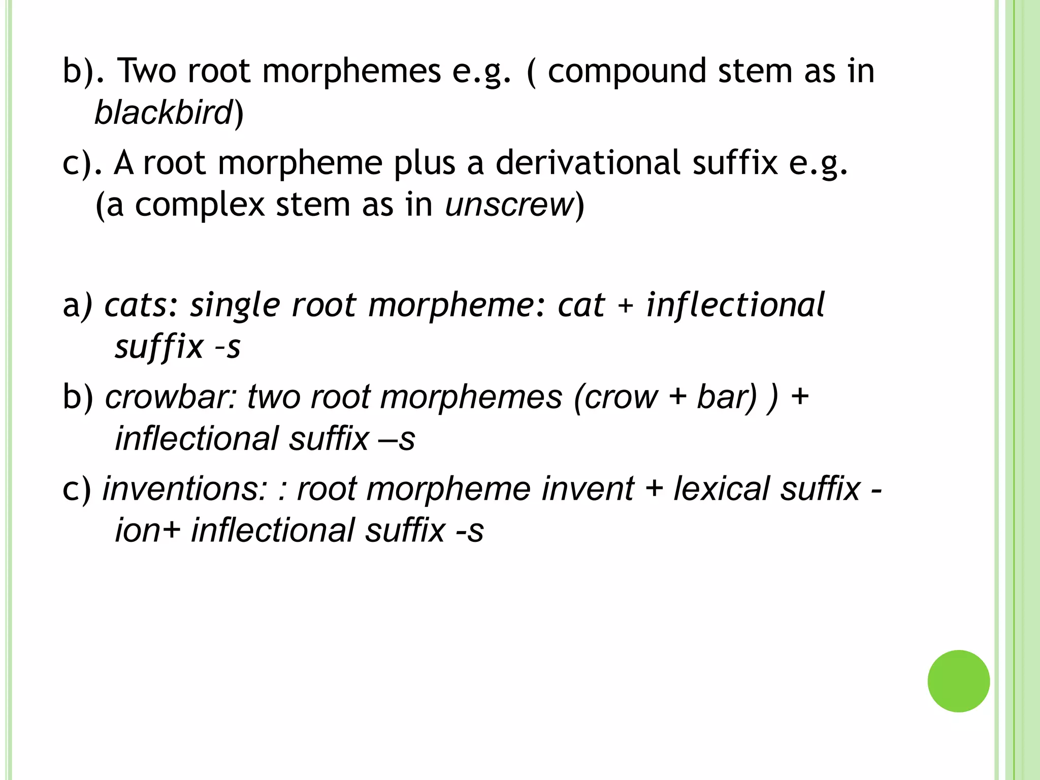 Morphology (linguistics) | PPTX