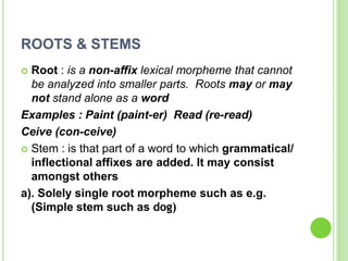 Morphology (linguistics) | PPTX