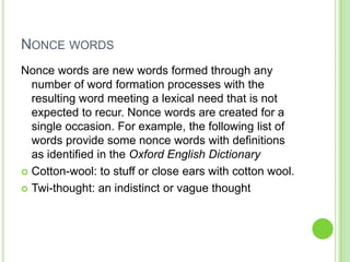 Morphology (linguistics) | PPTX