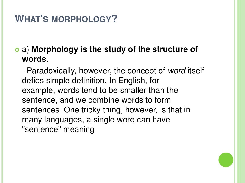 Morphology Type Of Change Linguistics: Morphological Change Definition ...