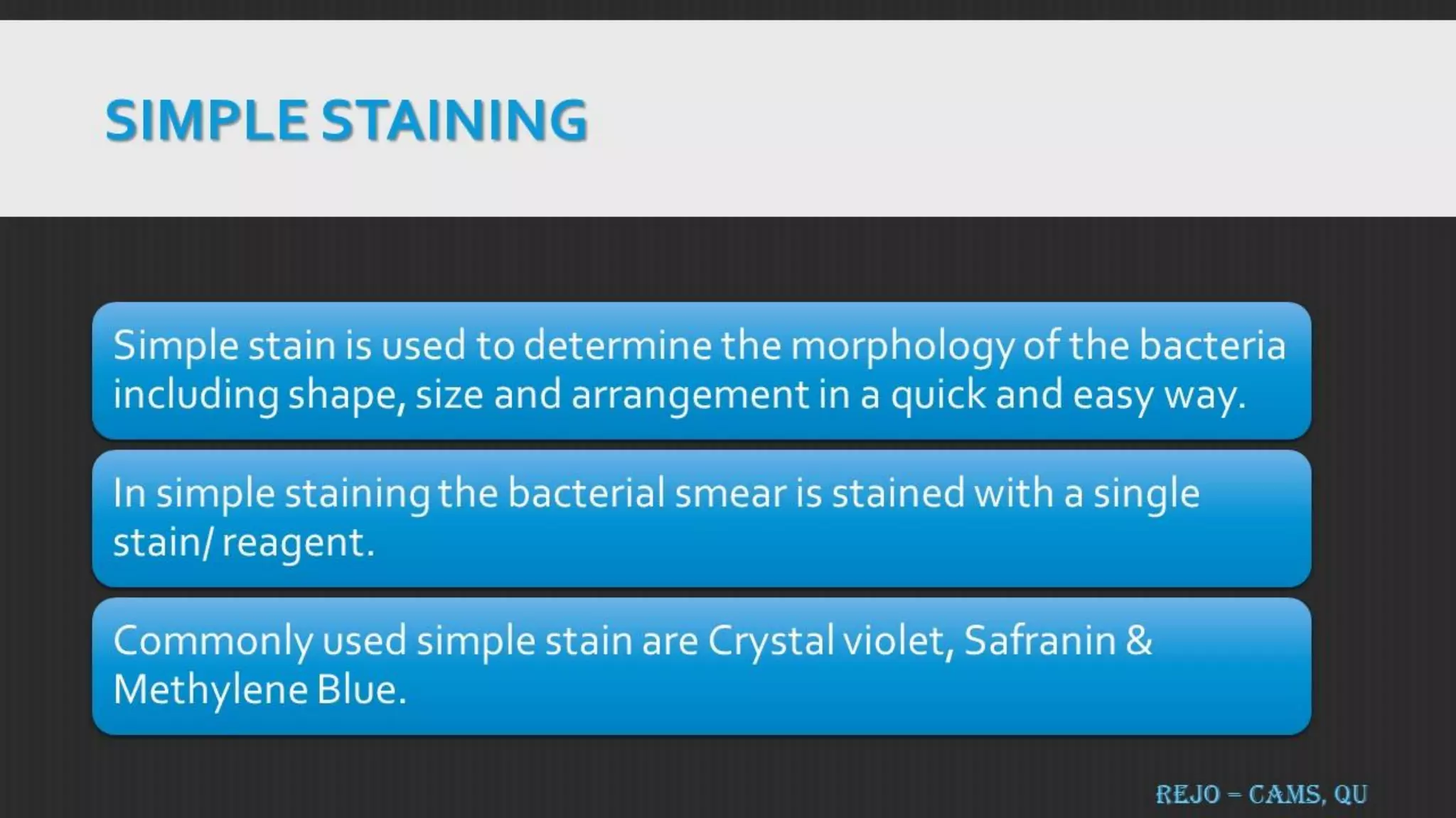 Morphology of bacteria & Simple stain | PPT