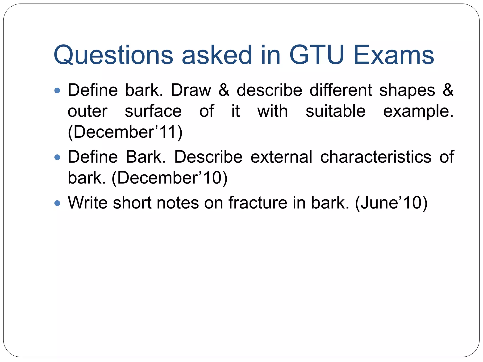 morphology of bark.ppt