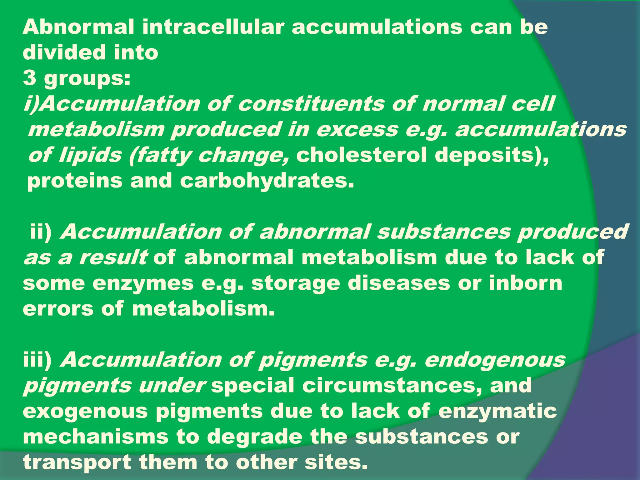 Morphology of cell injury and Intracellular accumulationspptx | PPTX