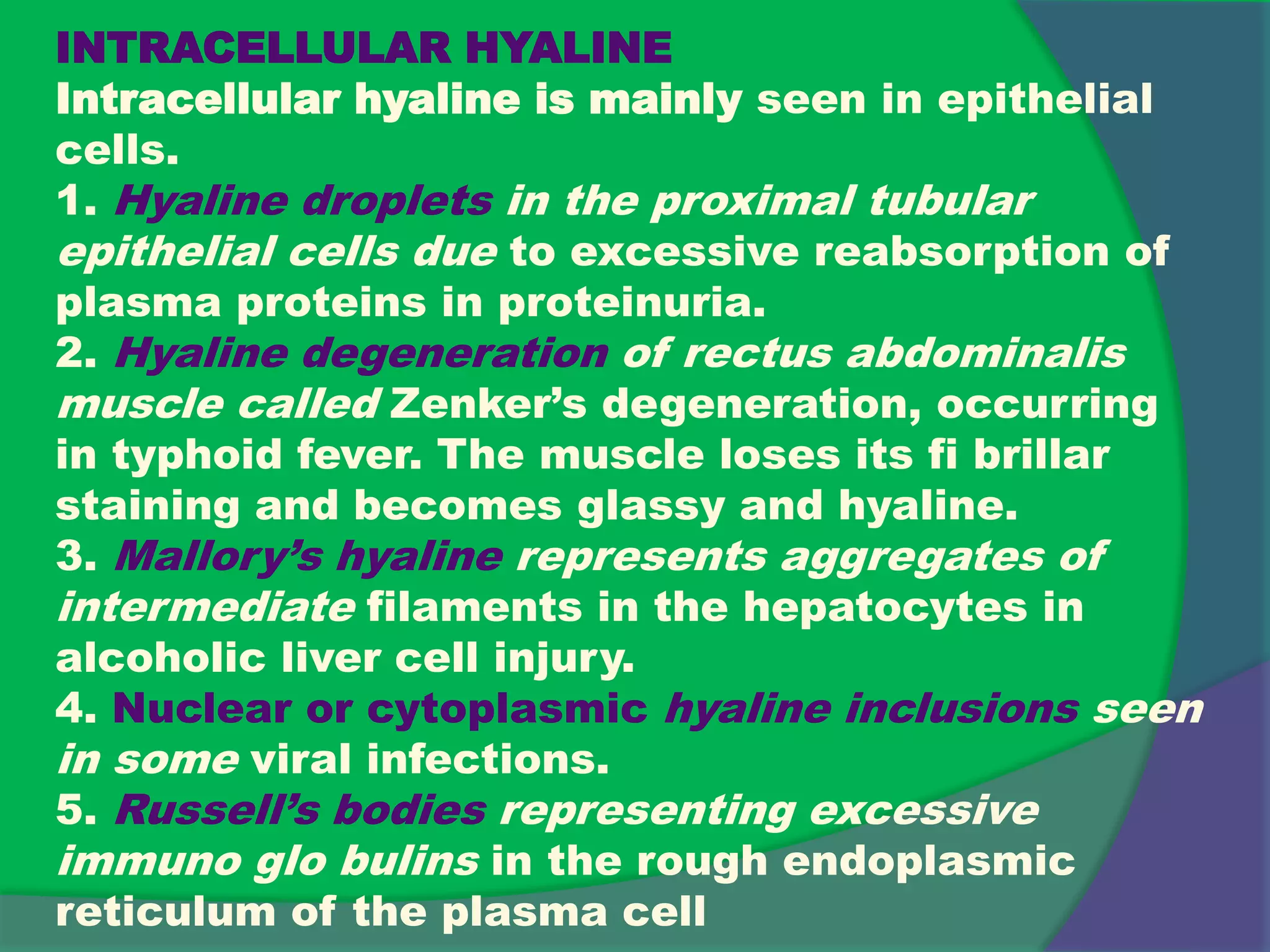 Morphology of cell injury and Intracellular accumulationspptx | PPTX