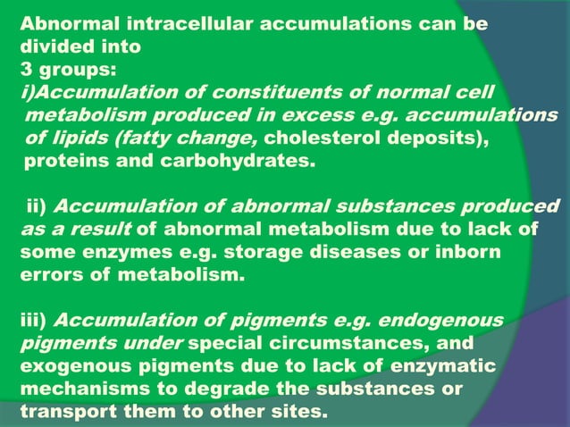 Morphology of cell injury and Intracellular accumulationspptx | PPTX ...