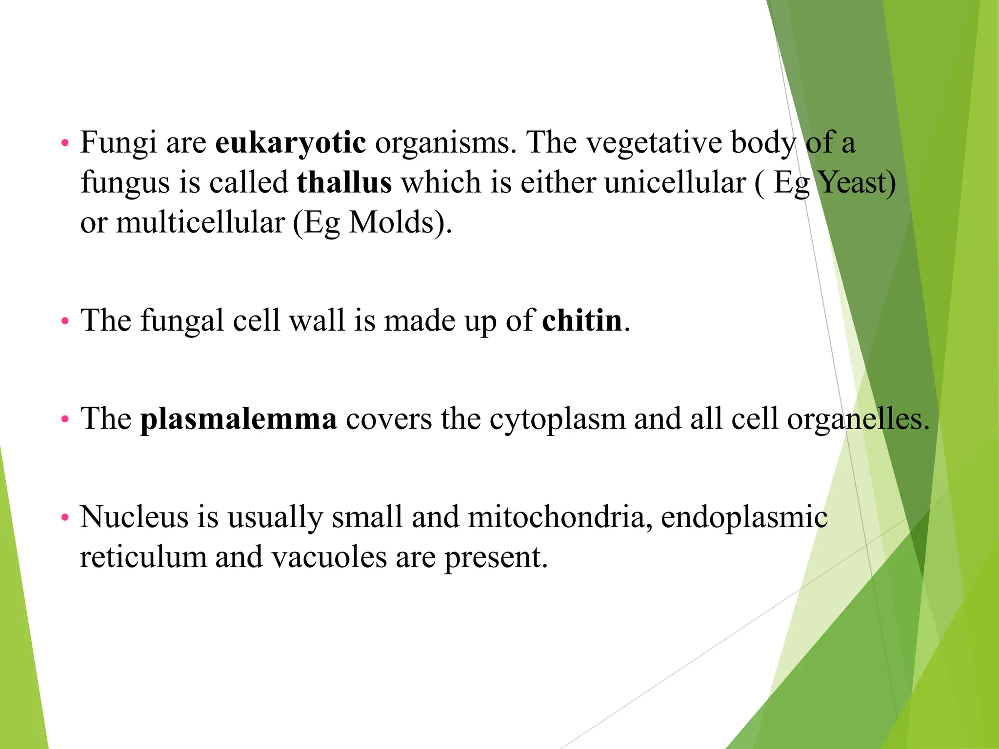 Morphology and classification of fu..ngi