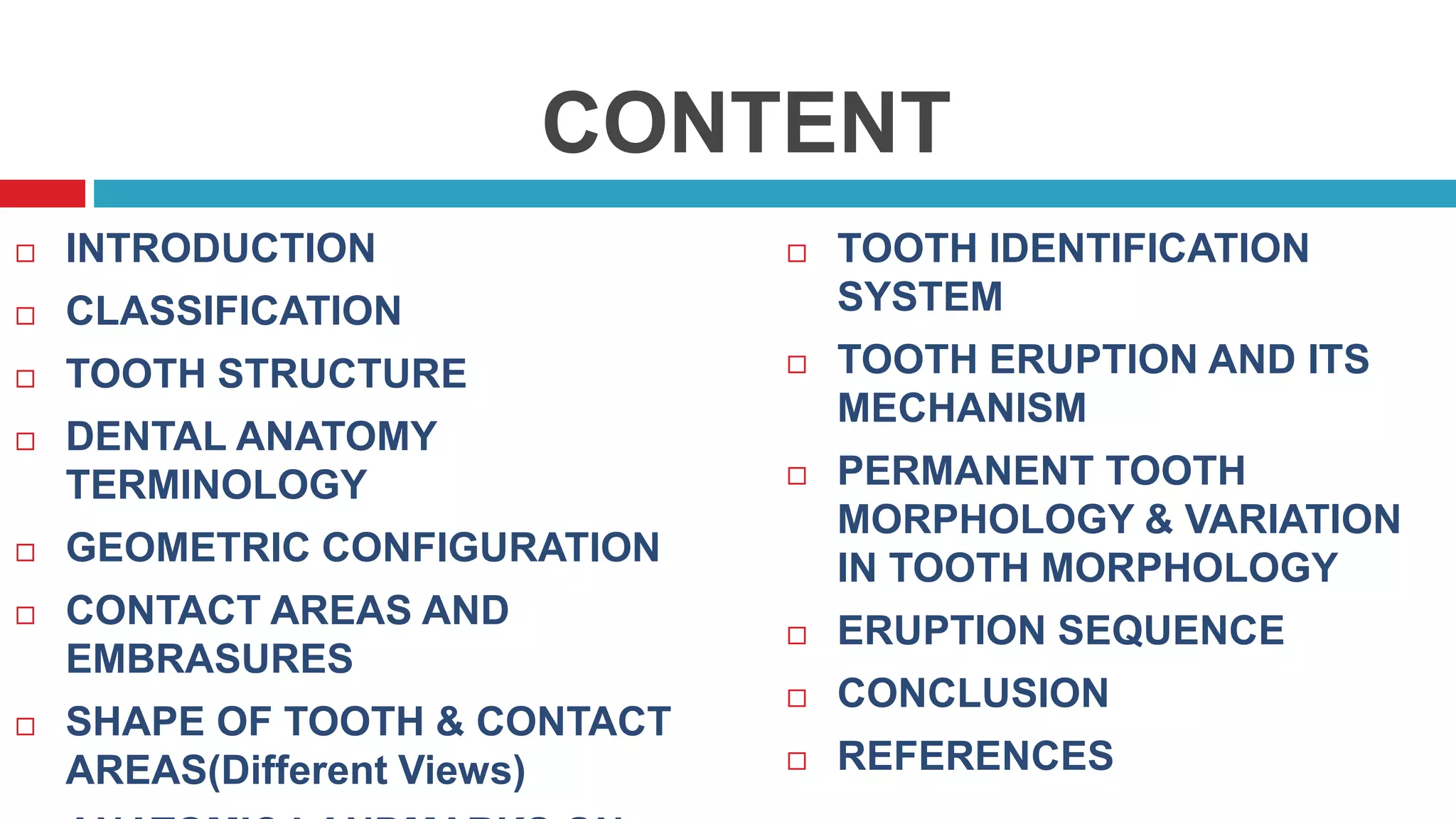 Morphology of human permanent dentition | PPTX