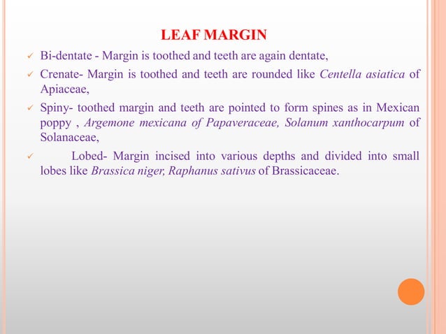 Morphology of Leaf with special reference to leaf shape, surface ...