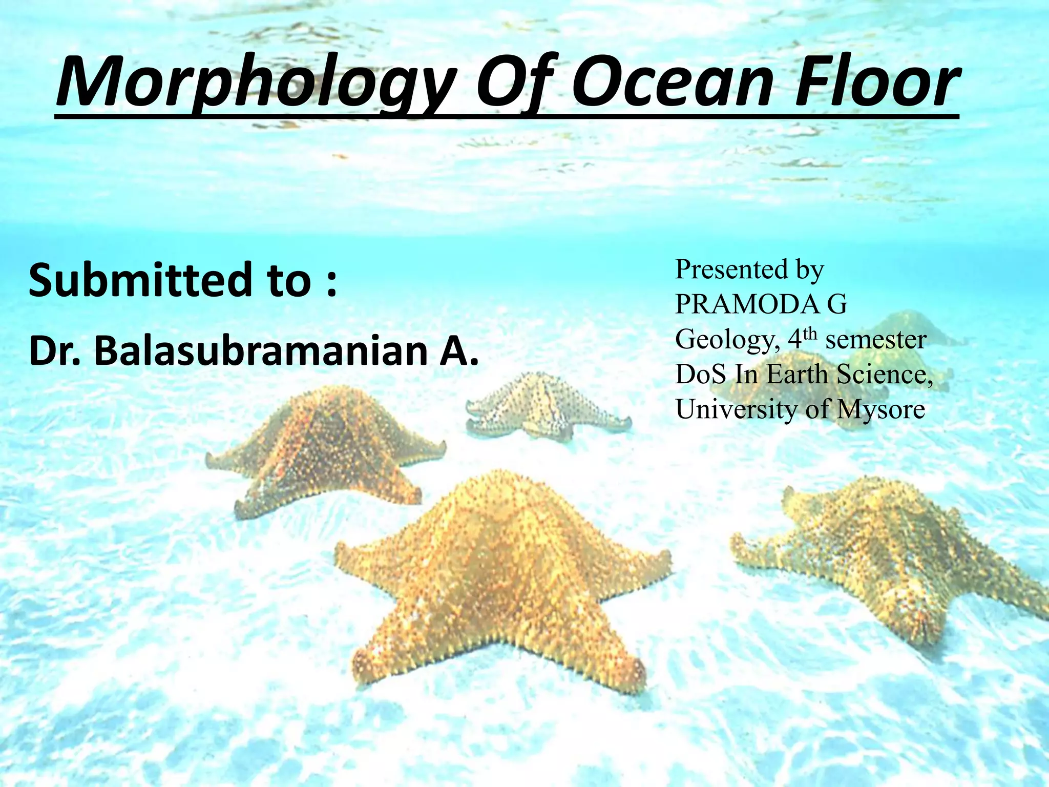Morphology of ocean floor | PPTX
