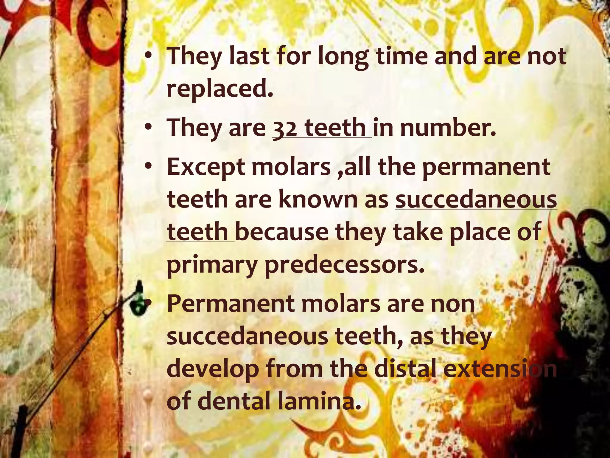 morphology of permanent teeth.pptx | Dental Health | Diseases and Conditions