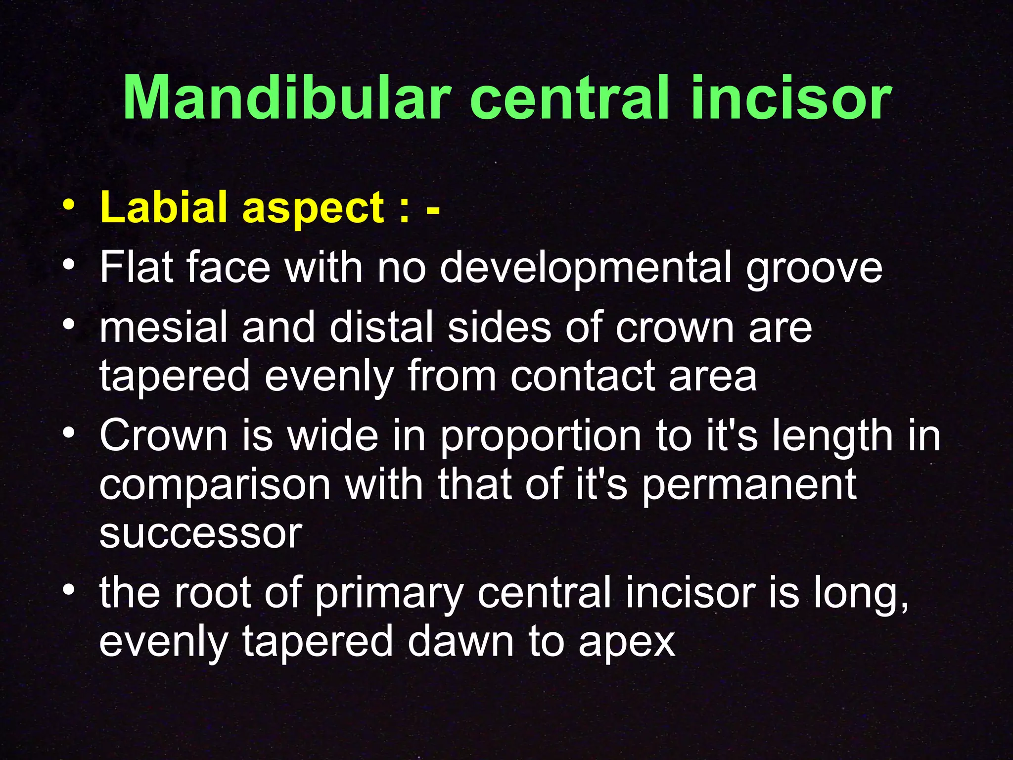 Morphology of primary teeth pedodontics | PPT