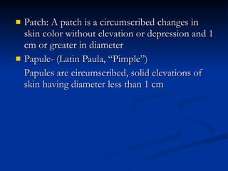 Morphology of skin lesions | PPT