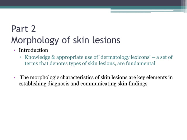 Morphology of skin lesions tim | PDF