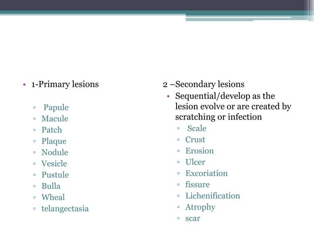 Morphology of skin lesions tim | PDF