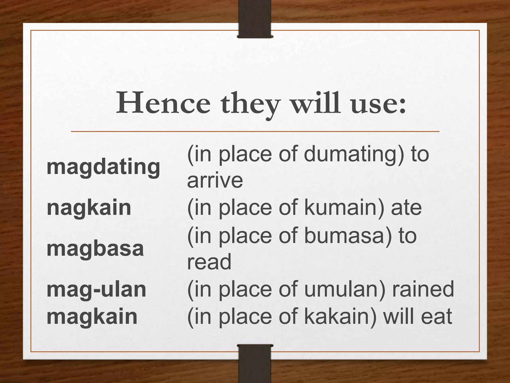 Morphology of tagalog | PPTX