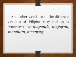 Morphology of tagalog | PPTX