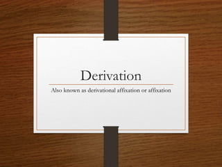 Morphology of tagalog | PPTX