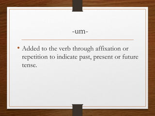Morphology of tagalog | PPTX
