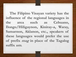 Morphology of tagalog | PPTX