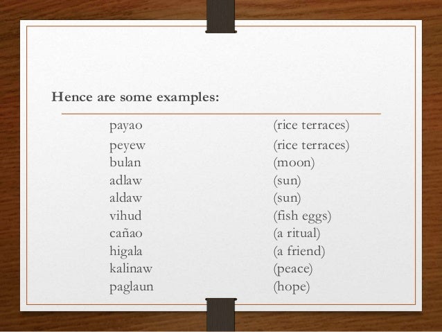 Morphology of tagalog
