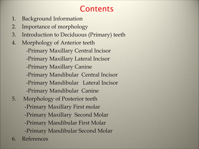 Morphology of tooth | PPT | Dental Health | Diseases and Conditions