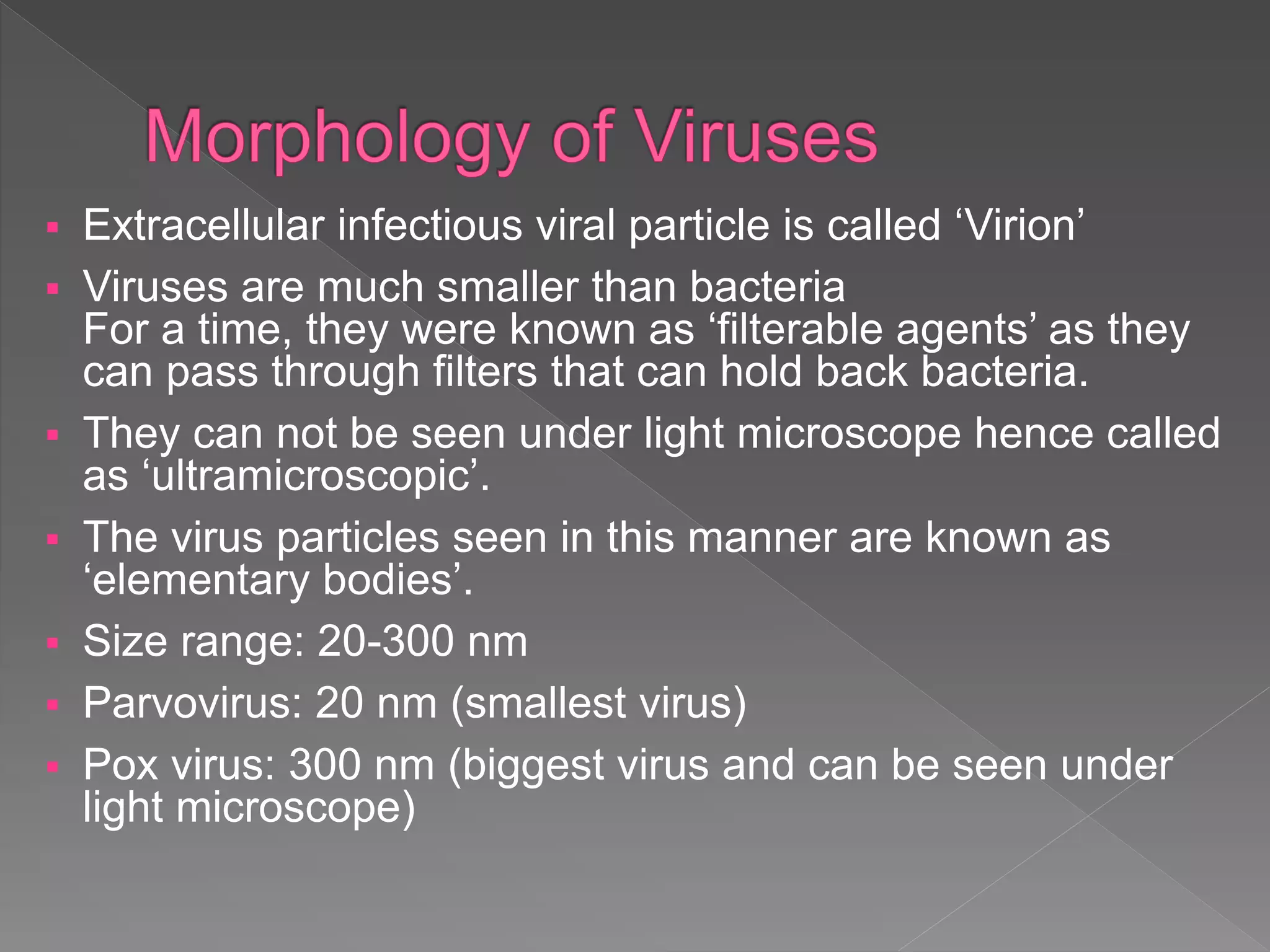 Morphology of virus | PPTX