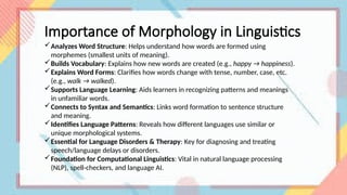 4.2 Morphological Rules & Components: Lexemes & Types of Morphemes | PPTX