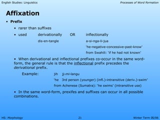 Morphology Presentation | PPT
