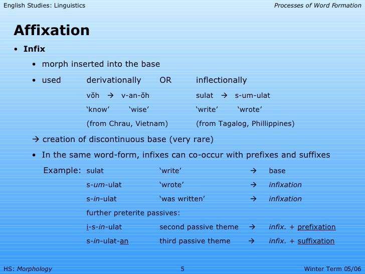 Morphology Presentation