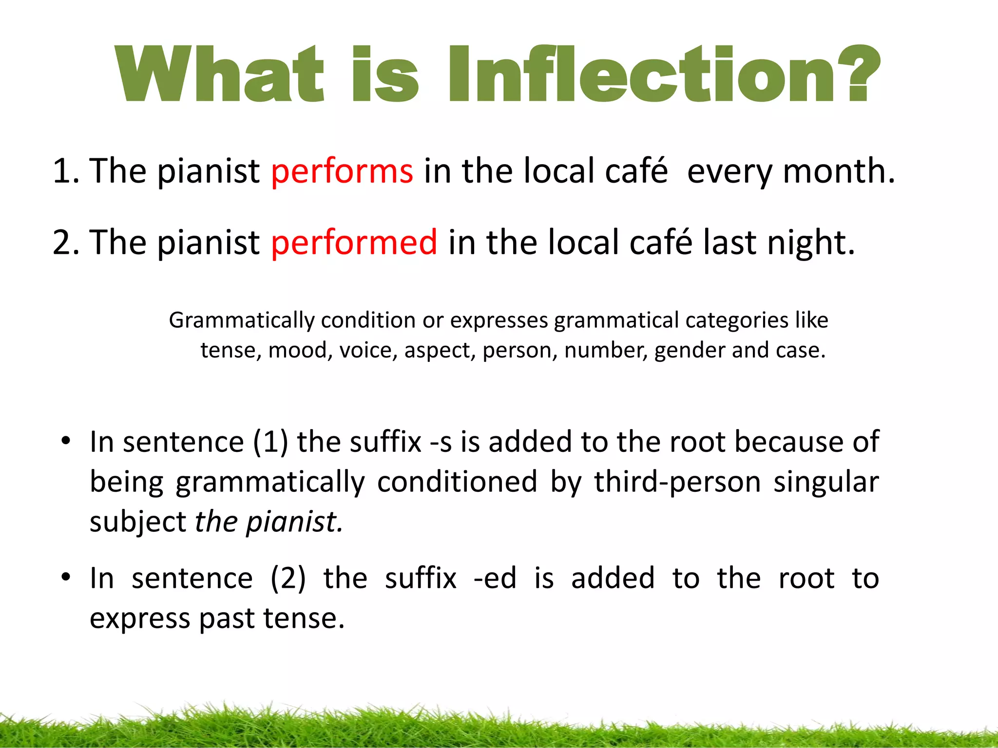 Inflection in Morphology (Linguistics) | PPTX