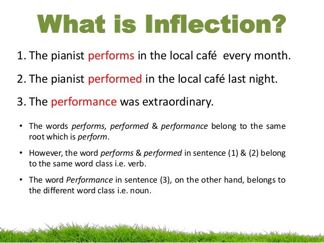Inflection in Morphology (Linguistics)
