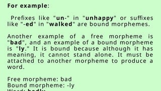 Morphology__report.pptx presentation for basic English grammar | PPTX