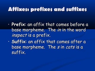 Morphology | PPT