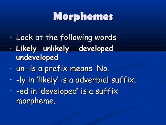 Morphology Definition