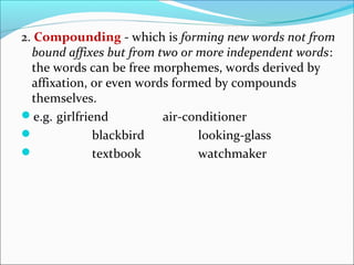 Morphology Presentation | PPT
