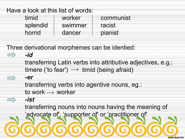 Morphology # Productivity in Word-Formation | PPTX | Programming Languages | Computing
