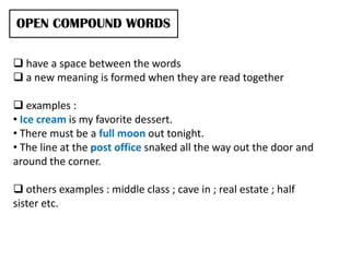 Similarities and differences of word formation compound words, blends ...