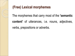 Morphology Tyoes of Morphmes_115149.ppt