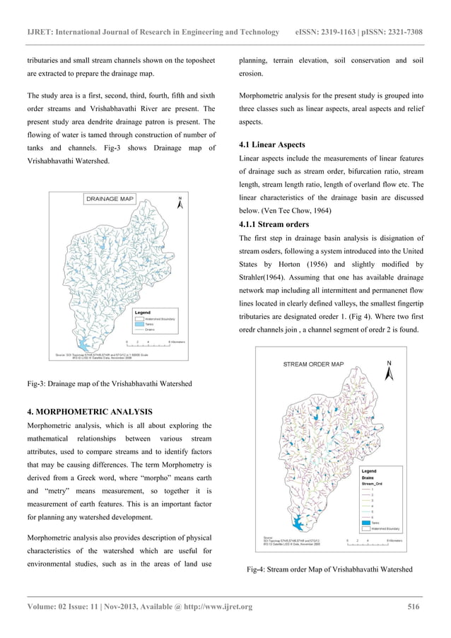 Morphometric analysis of vrishabhavathi watershed using remote sensing ...