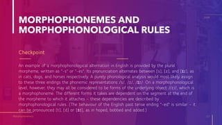 Morphophonemic changes | PPT