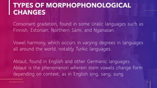 Morphophonemic changes | PPT