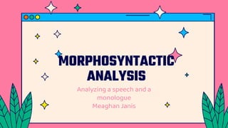 Morphosyntactic analysis | PDF