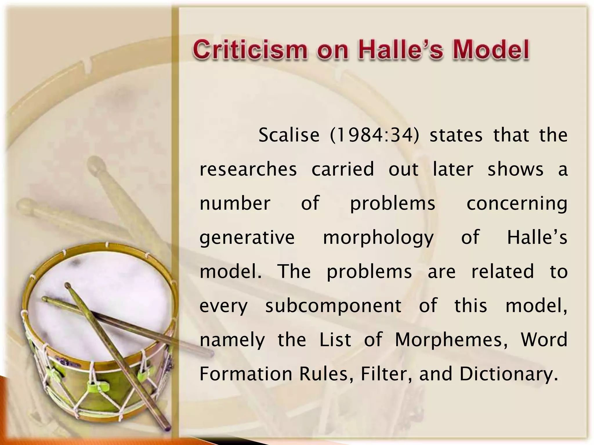 MORPHOSYNTAX: GENERATIVE MORPHOLOGY | PPTX | Science