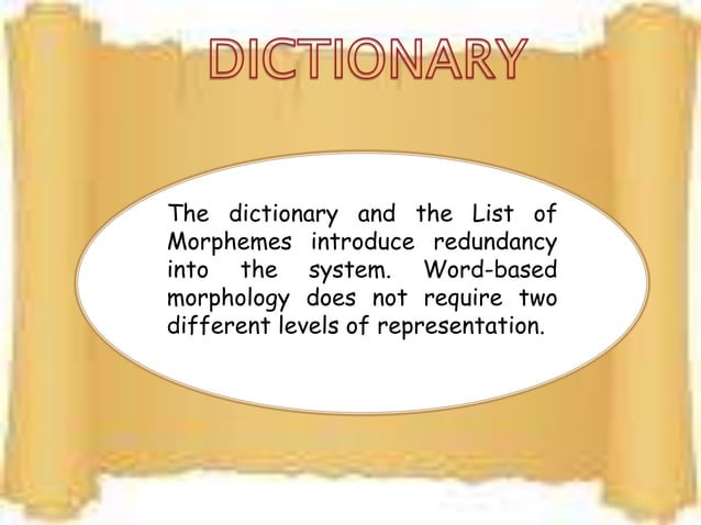 MORPHOSYNTAX: GENERATIVE MORPHOLOGY | PPTX | Science