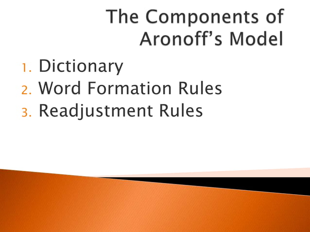 MORPHOSYNTAX: GENERATIVE MORPHOLOGY | PPTX | Science